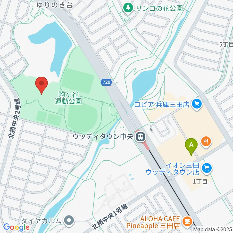 三田市駒ケ谷体育館 周辺のコンビニエンスストア一覧マップ